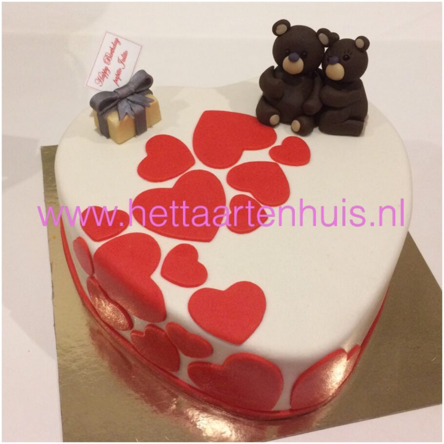 Hartjes taart 3d beertje - Het Taartenhuis