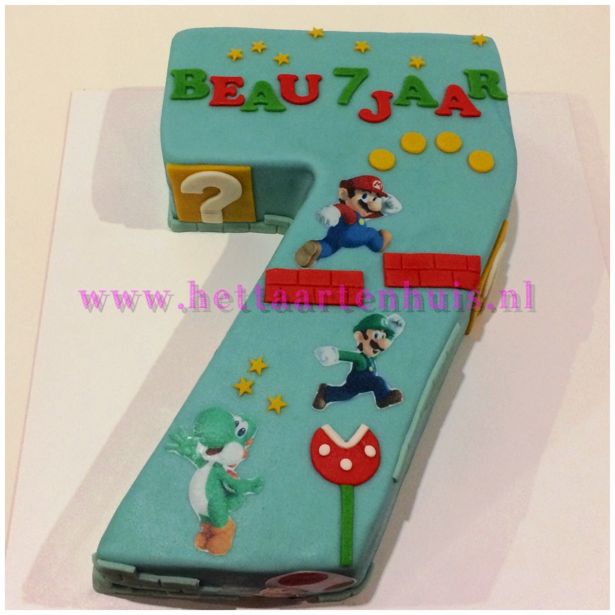 Super Mario cijfer taart BEAU - Het Taartenhuis
