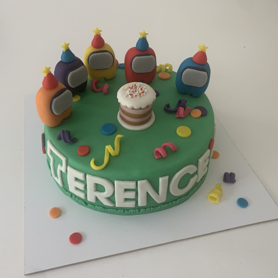 3D Among Us taart TERENCE - Het Taartenhuis