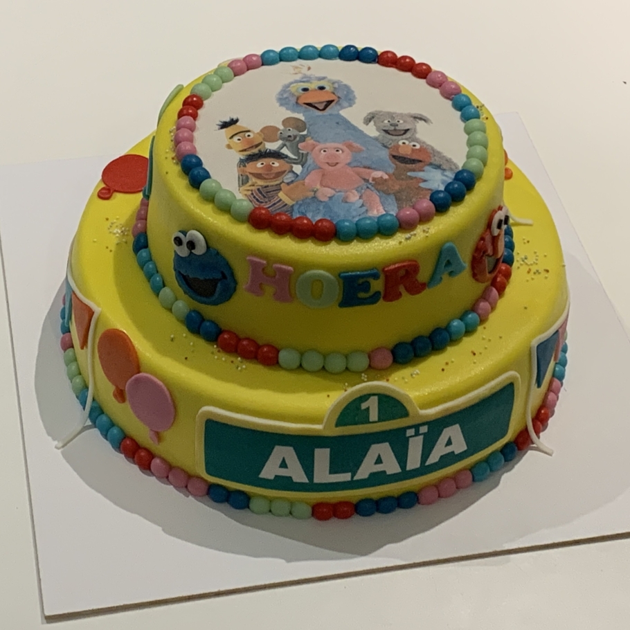 Lagentaart Sesamstraat ALAIA - Het Taartenhuis