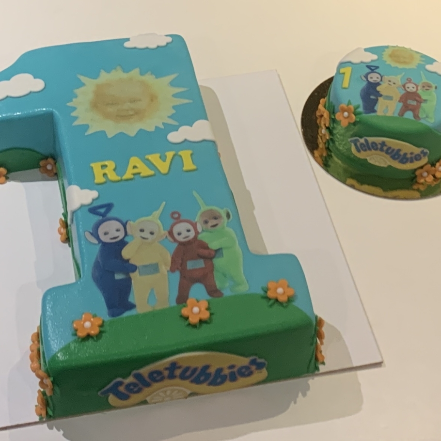 Cijfer taart Teletubbies RAVI - Het Taartenhuis