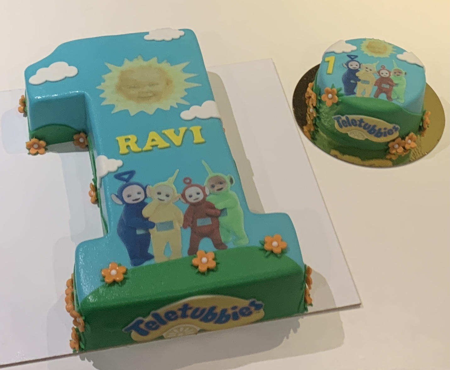 Cijfer taart Teletubbies RAVI - Het Taartenhuis