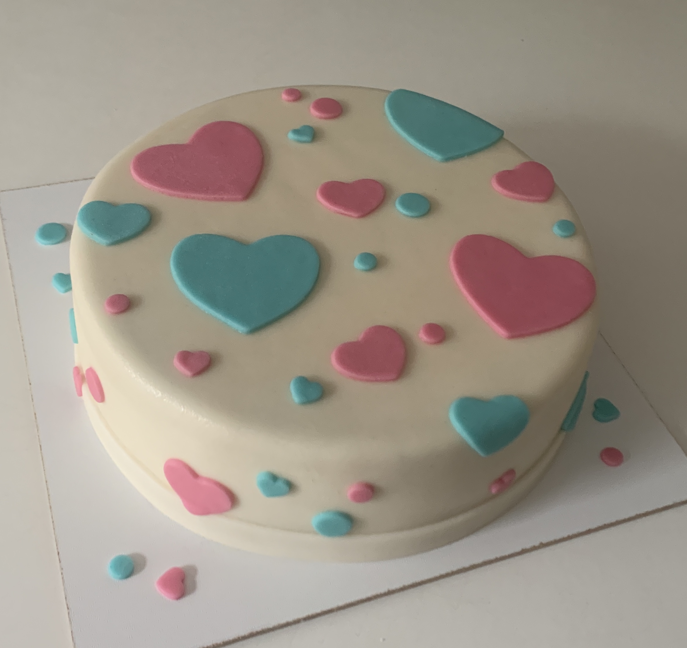 Gender taart HARTJES - Het Taartenhuis