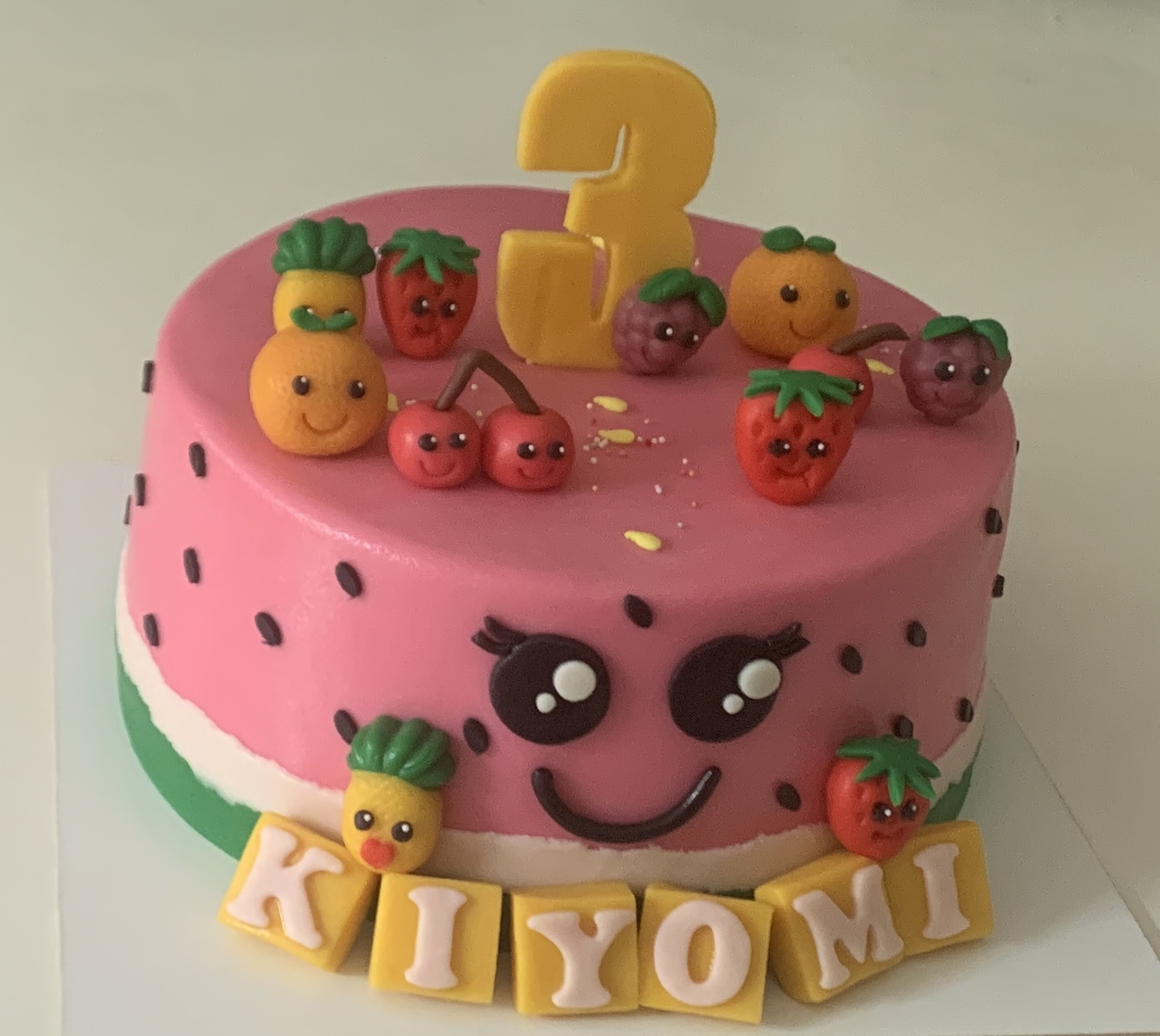 3D watermeloen taart KIYOMI - Het Taartenhuis