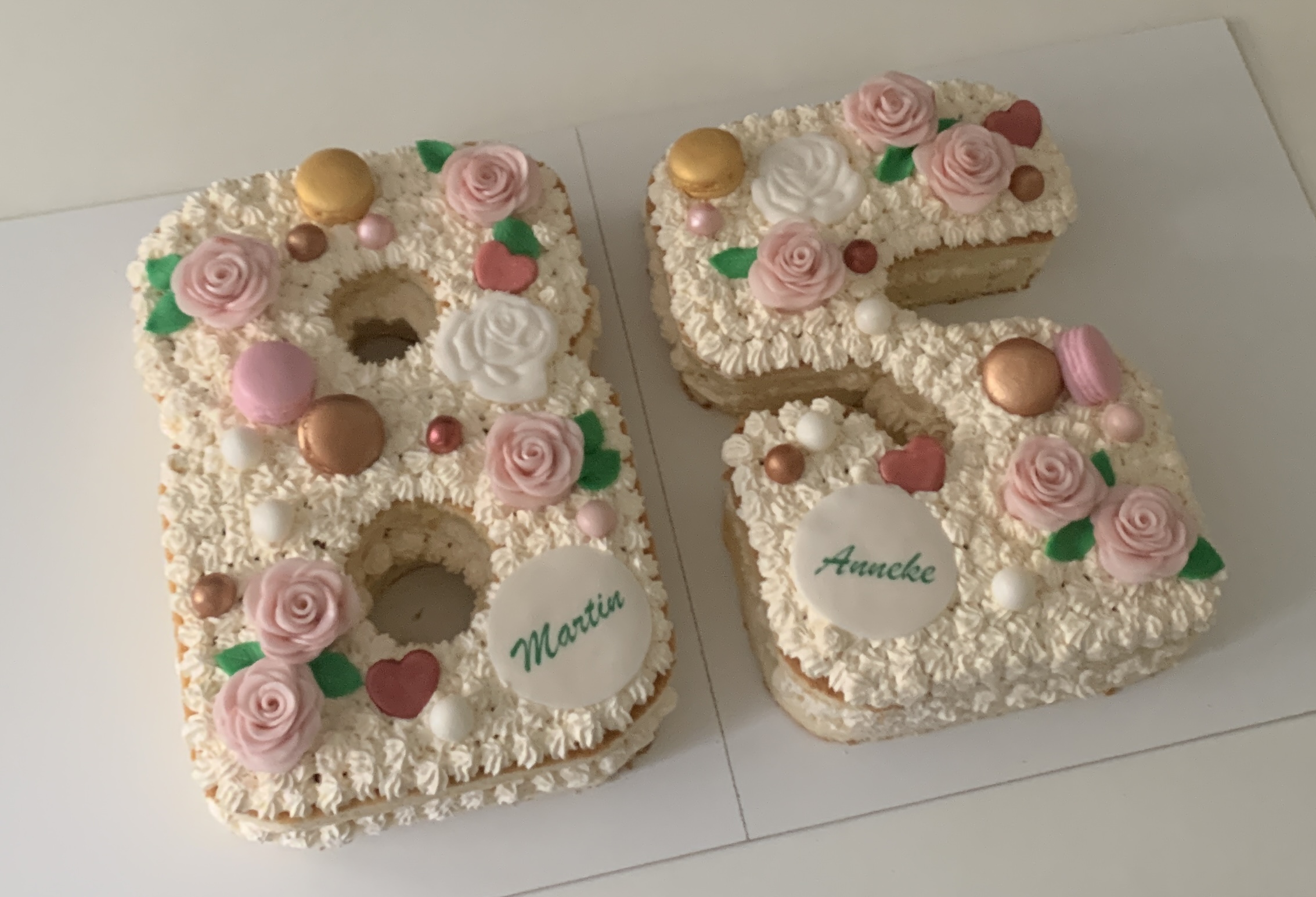 Cijfer naked cake MARTIN en ANNEKE - Het Taartenhuis