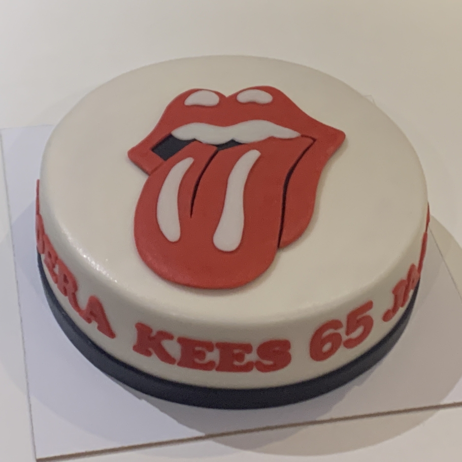 The Rolling Stones logo taart - Het Taartenhuis