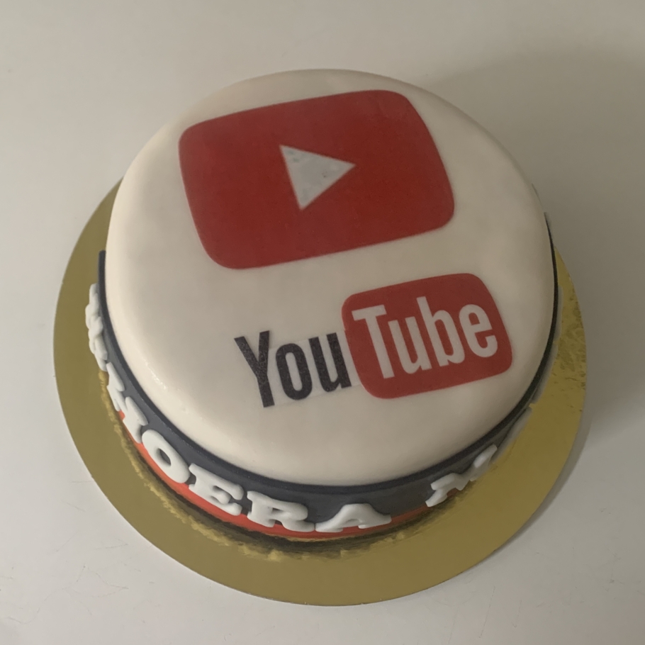 YouTube logo taart - Het Taartenhuis