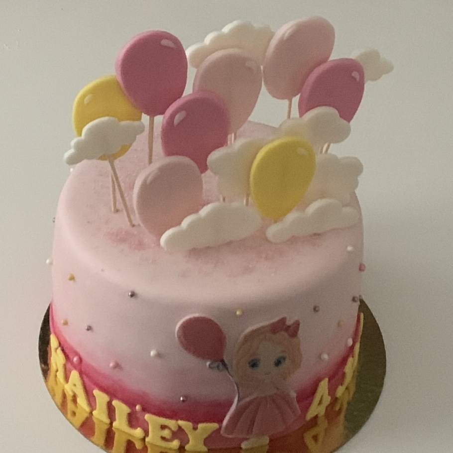 Ballonnen taart HAILEY - Het Taartenhuis