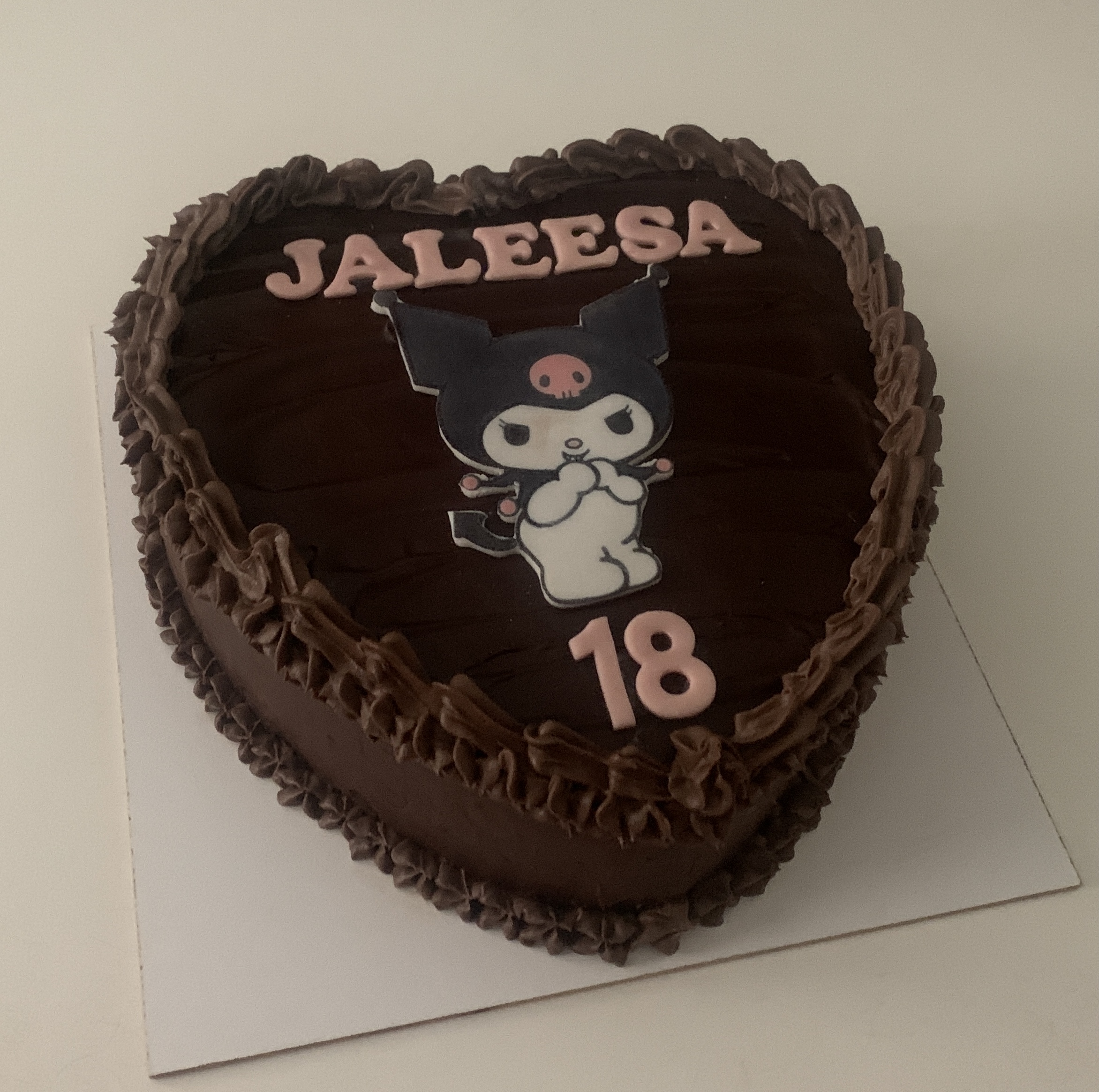 Chocolade hart taart JALEESA - Het Taartenhuis