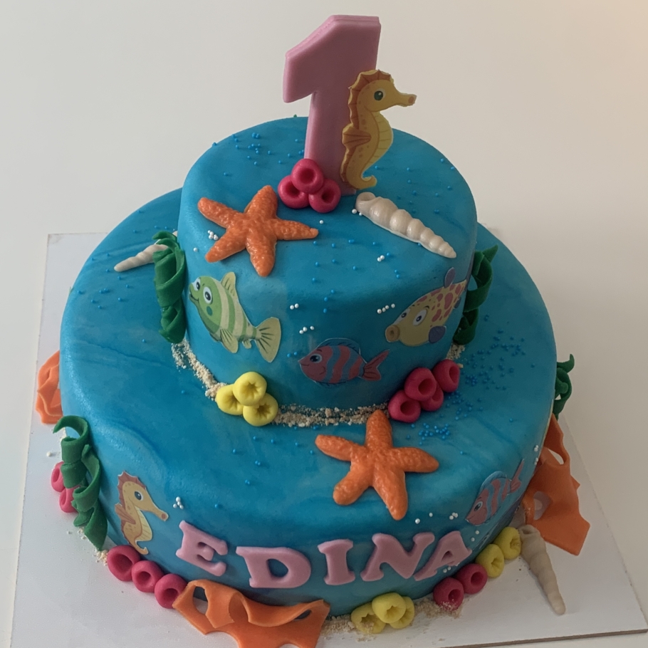 Lagentaart visjes EDINA - Het Taartenhuis